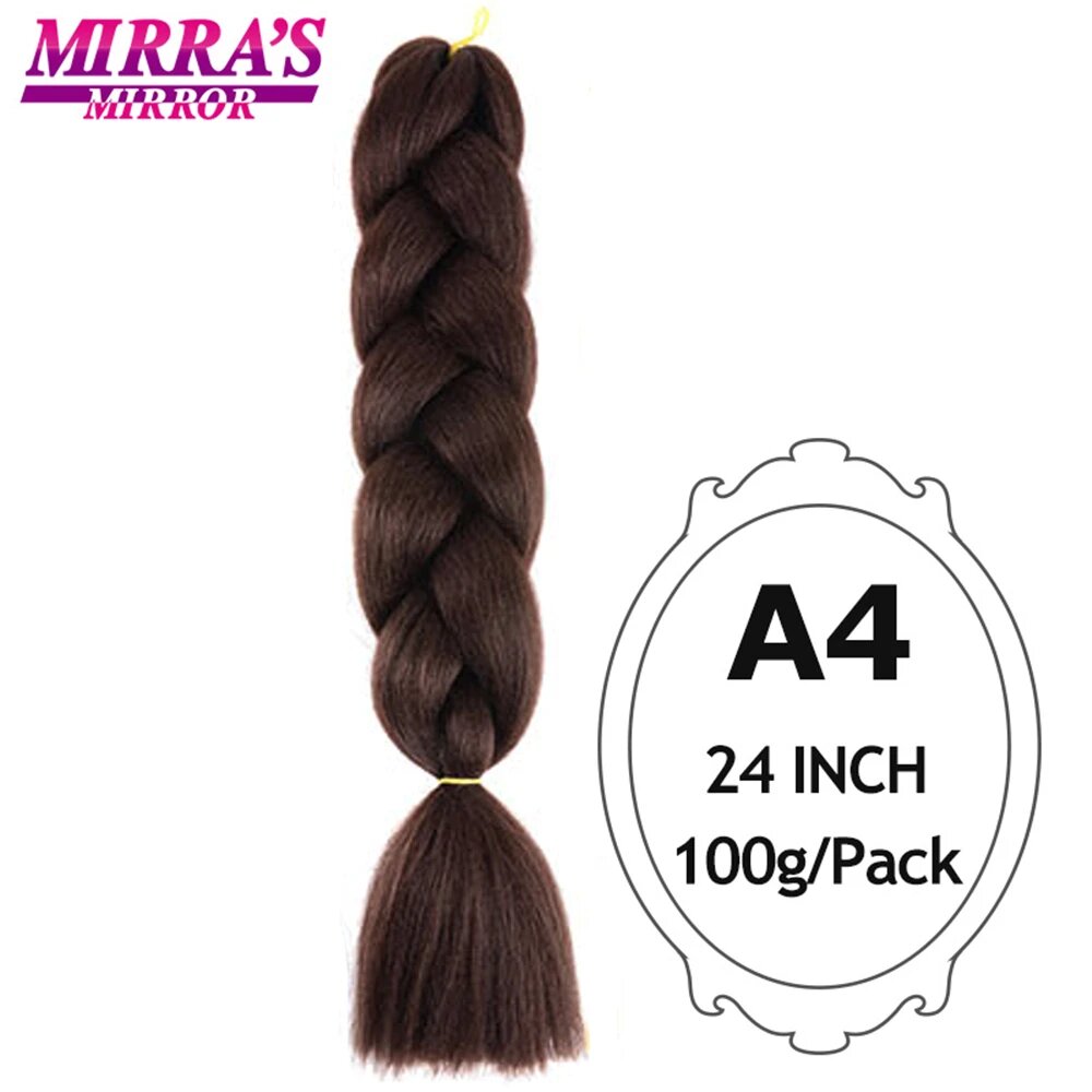 24 Inch Jumbo Braids Extensions Synthetic Braiding Hair Afro Ombre Color Fake Hair for Woman Braid Purple Blue Pink White Hair