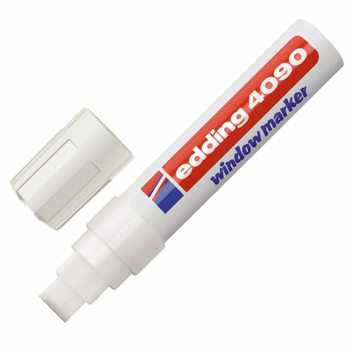 Маркер для окон и стекла Edding E-4090 (4-15мм, белый) пластик (E-4090/49), 1шт.