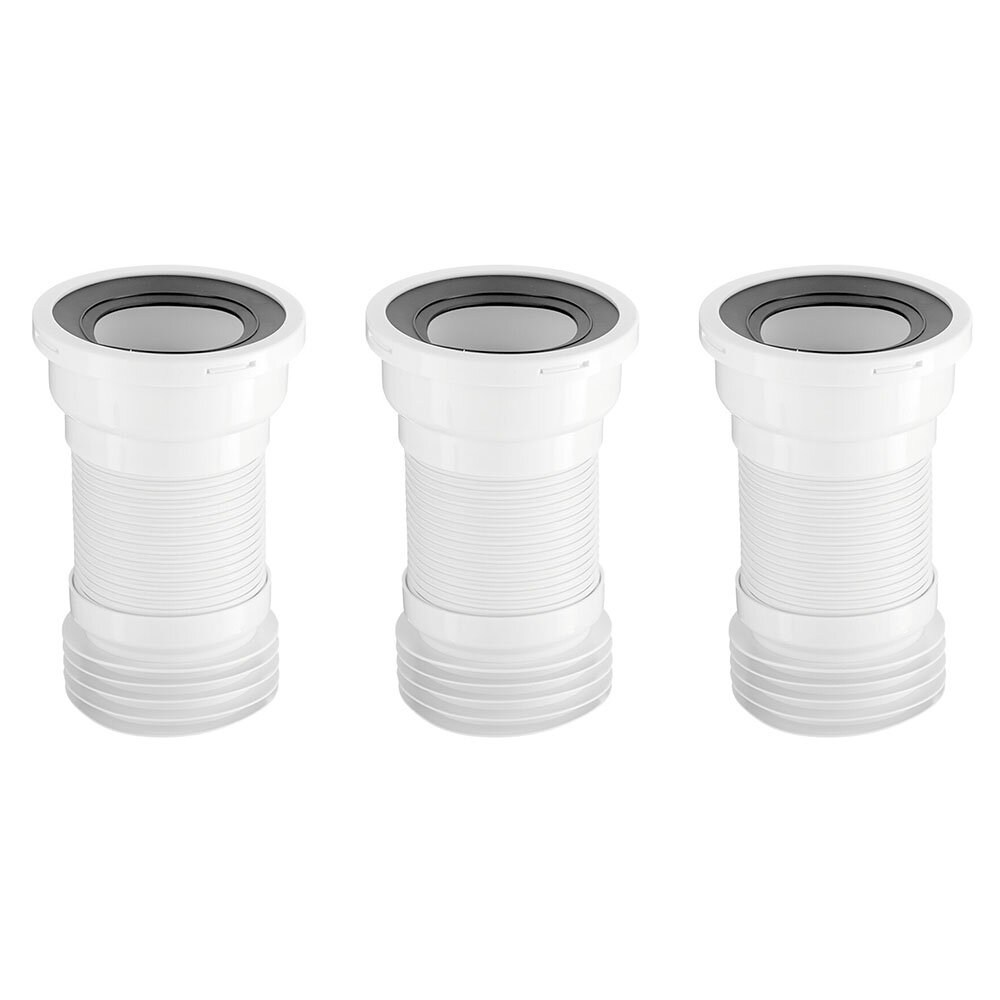 Слив для унитаза d110 мм пластиковый гофрированный армированный для внутренней канализации (3 шт.)