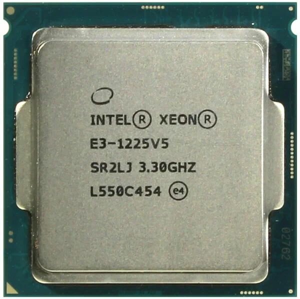 LGA1151 процессор Intel Xeon E3-1225v5 (CM8066201922605) 3,3-3,7ГГц, 4 / 4, 65Вт