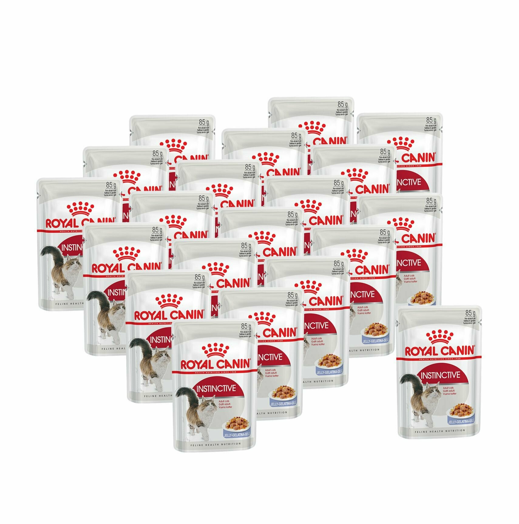 Royal Canin Instinctive влажный корм взрослых кошек в желе, в паучах - 85 г х 20 шт.