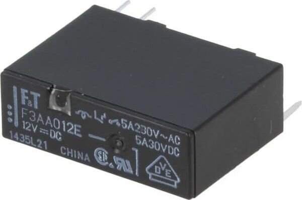 Реле FUJITSU FTR-F3AA012E Реле: электромагнитное SPST-NO Uобмотки: 12ВDC 3A/125ВAC 3А 1шт