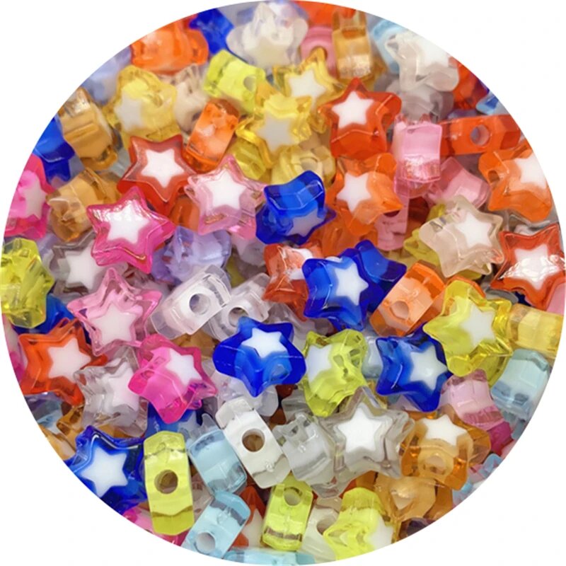 Акриловые бусины звездочки MYDEMBMSSYGYI 8 мм, 50 шт. 01