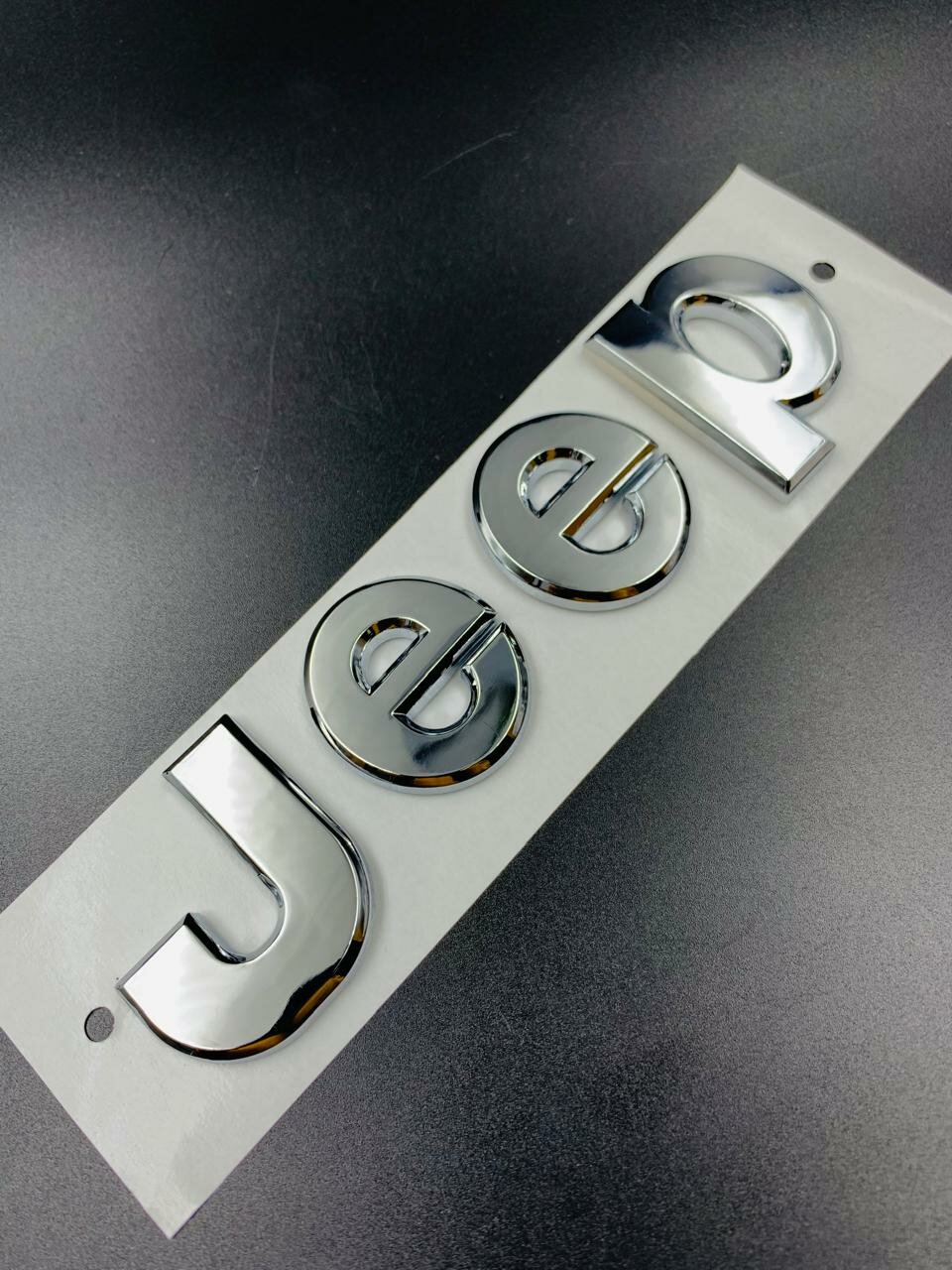 Эмблема надпись Джип 143мм. Значок шильдик на капот и крышку багажника Jeep хром