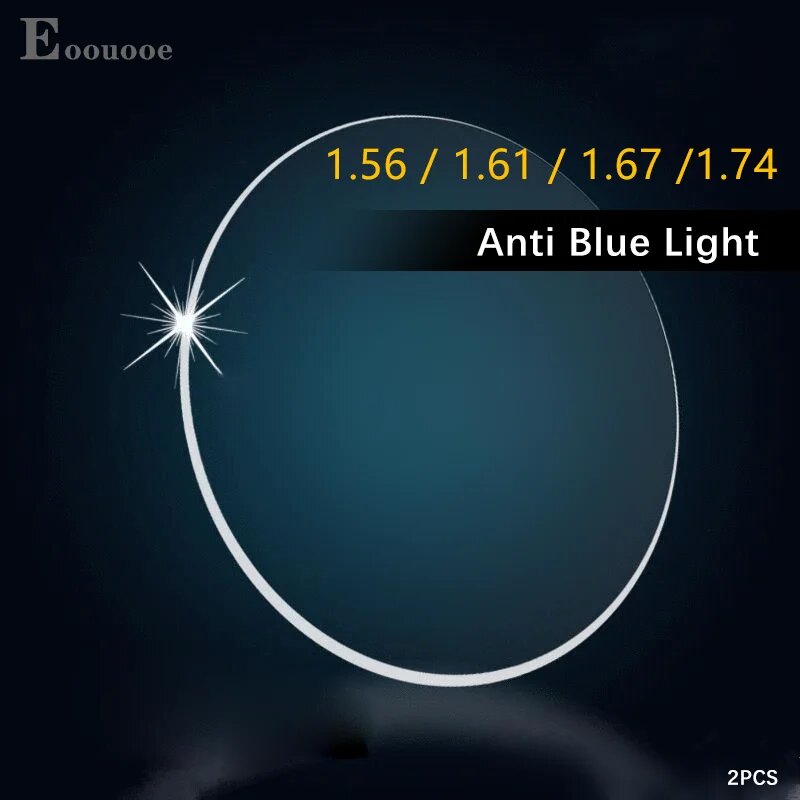EOOUOOE фильтрующие линзы CR-39 1.56 1.61 1.67 для компьютера Myopia, 1.61