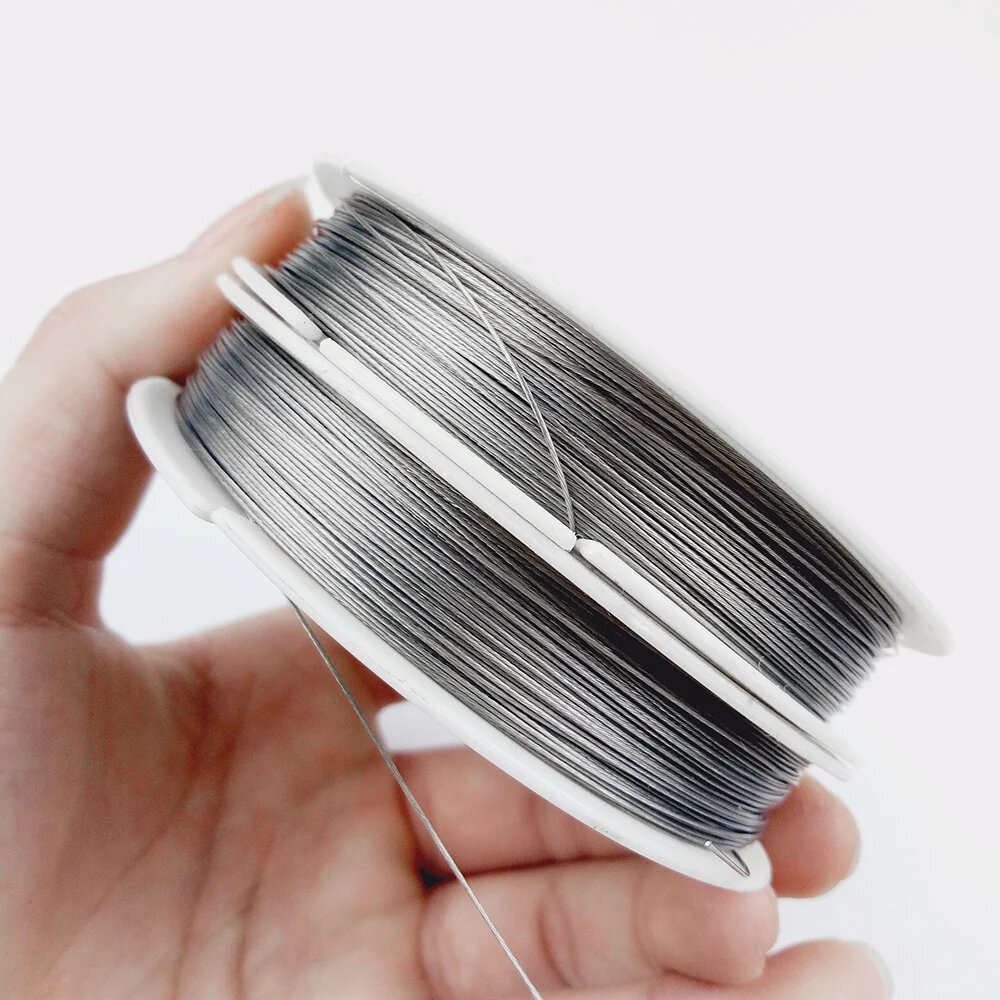 Проволока из нержавеющей стали 0.5 мм x 13 м для бисероплетения