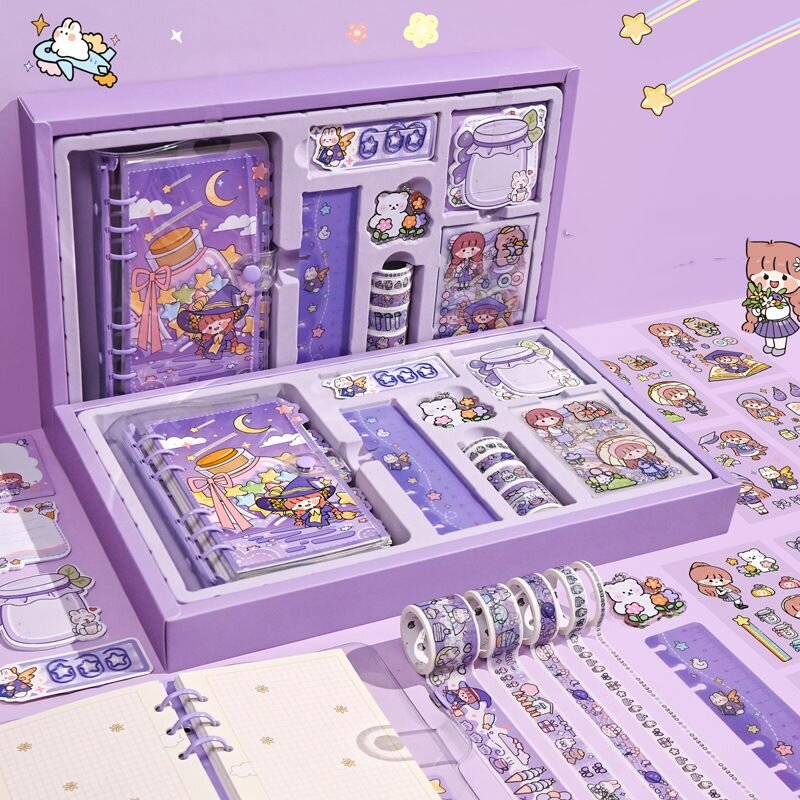 Творческий детский набор DAENERO, идеально подойдет на подарок для девочки, сестры и внучки, сиреневый на 8 марта