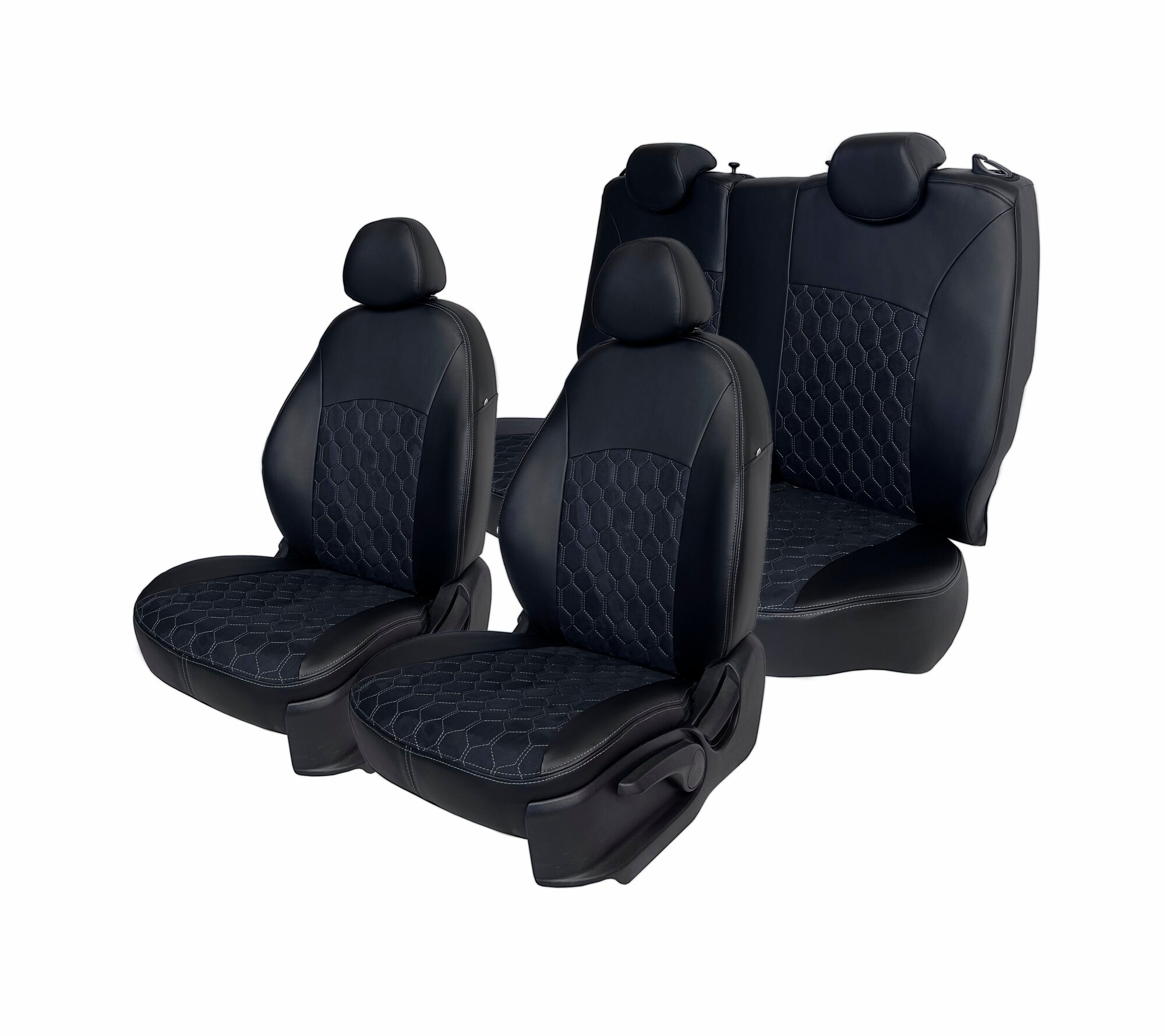 Чехлы на сиденья HYUNDAI Accent (Тагаз) 1999-2012 г. в. Раздельная спинка заднего ряда сидений 60/40, сиденье сплошное