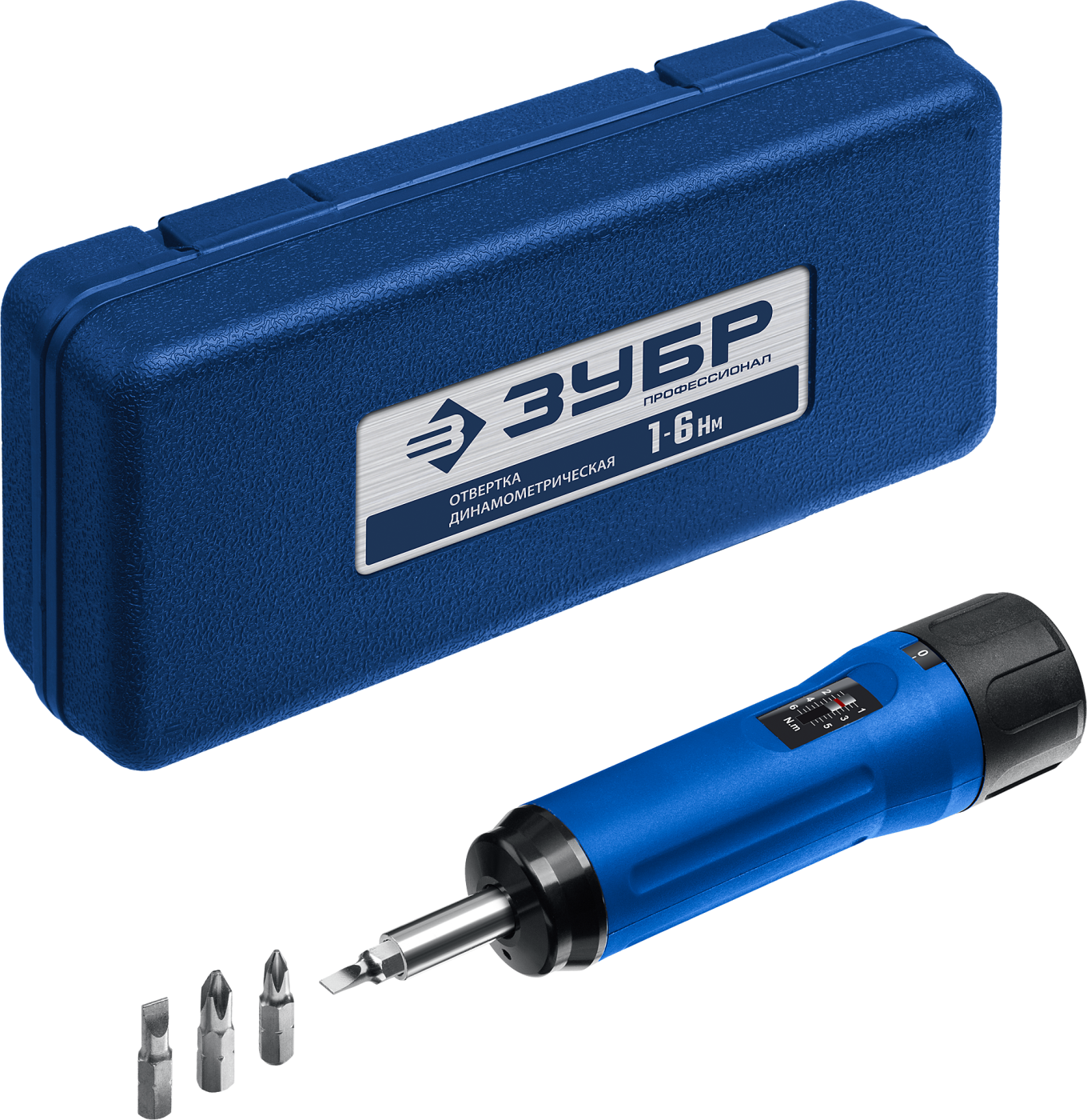 Динамометрическая отвертка ЗУБР Профессионал регулируемая 1-6 Нм 64015