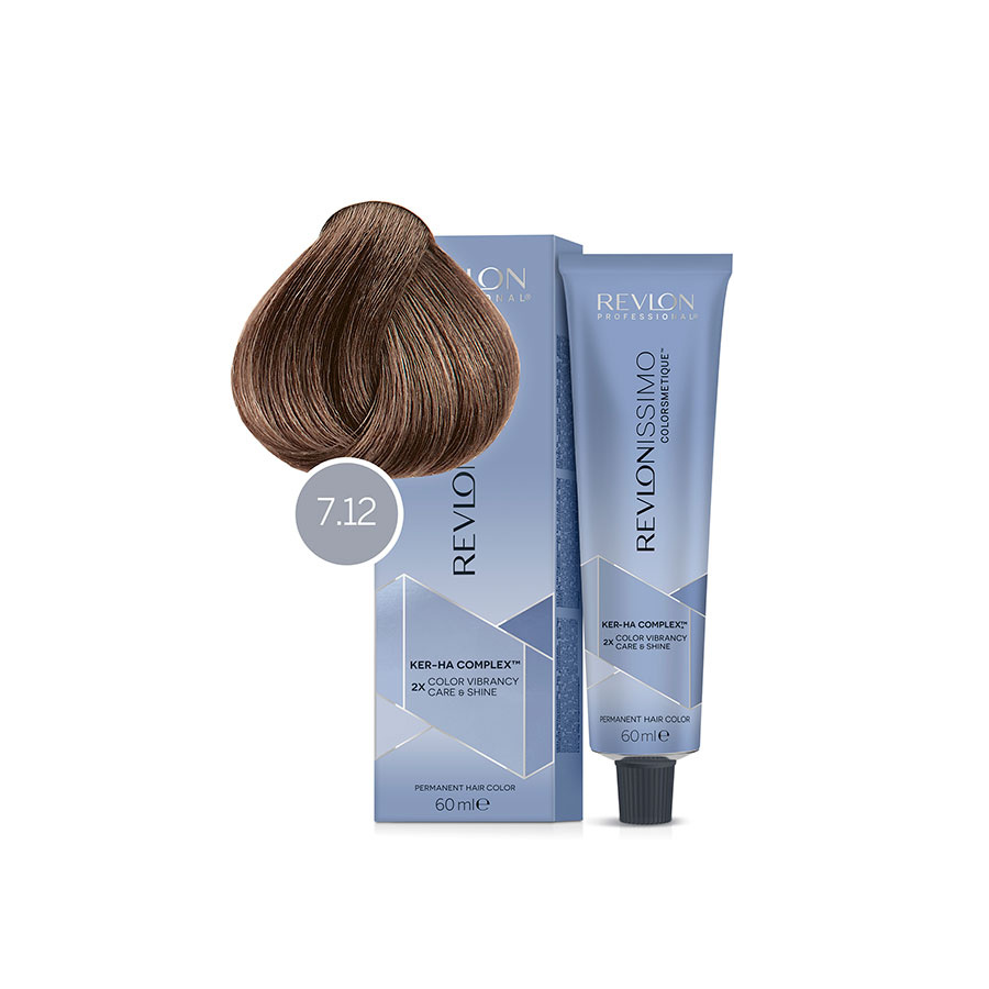 Revlon Professional Revlon Revlonissimo Colorsmetique 7.12 - Перманентная краска для волос блонд пепельно-перламутровый 60 мл
