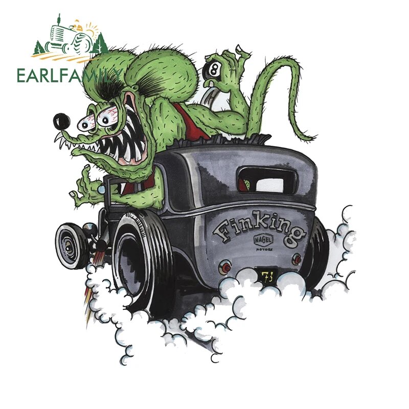 Автонаклейка "Крыса Fink" 13x11,9 см, YT-149018