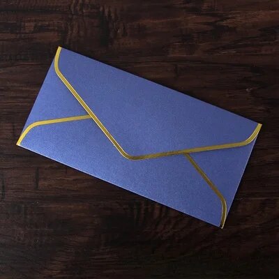 Набор из 10 подарочных конвертов Samgubo Kraft Темно-синий, blue