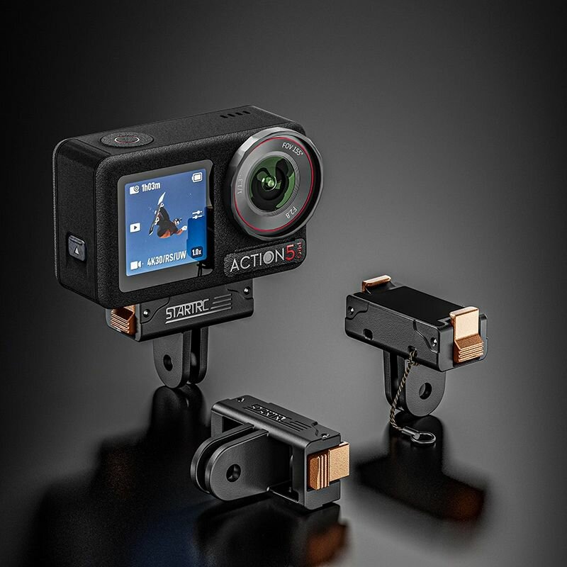 Магнитное быстроразъемное крепление 2 ушка , адаптер для DJI Action 5 pro/4/3/2