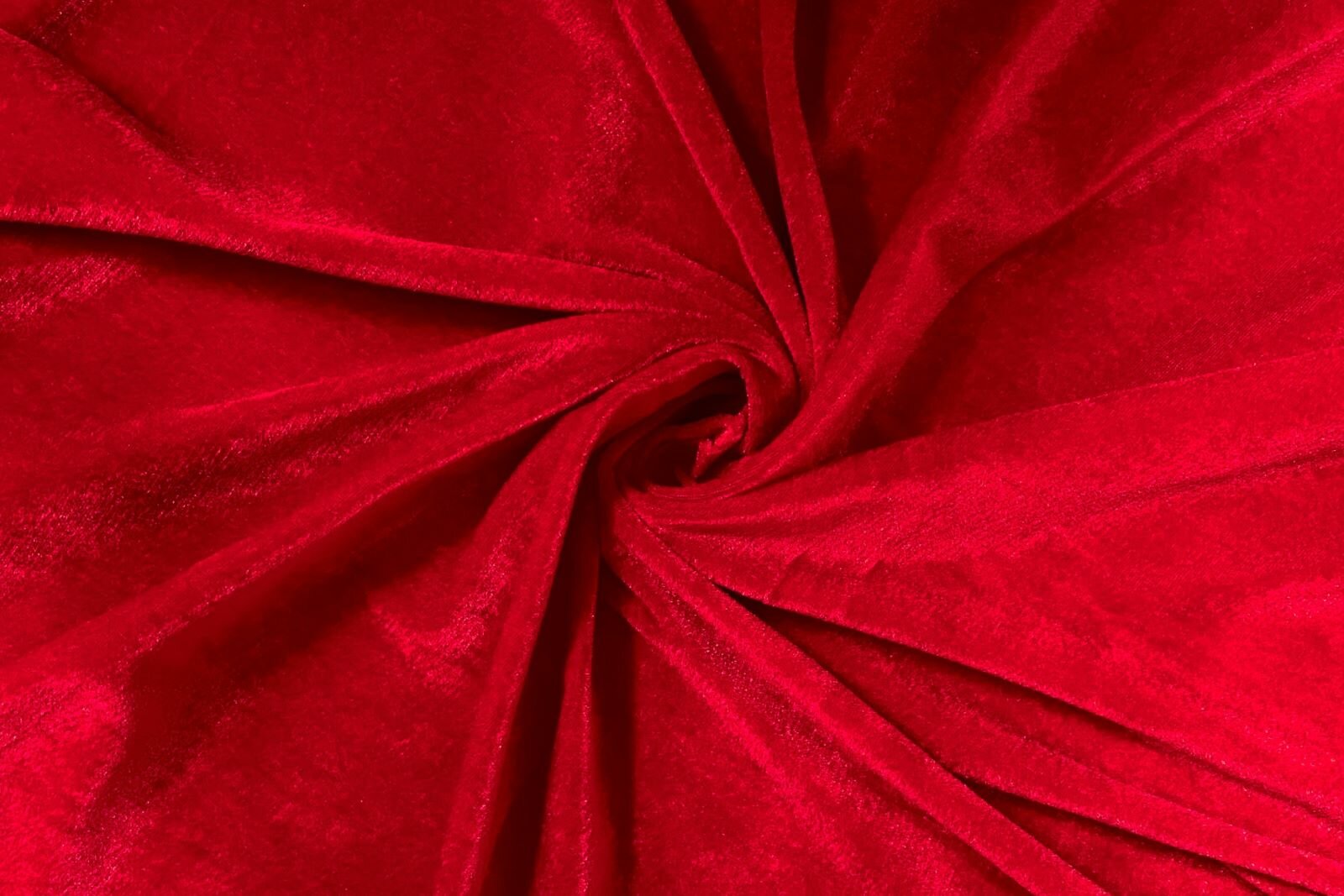 Ткань Бархат стрейч гладкий красный, 270 г/пм, ш150см, 0,5 м