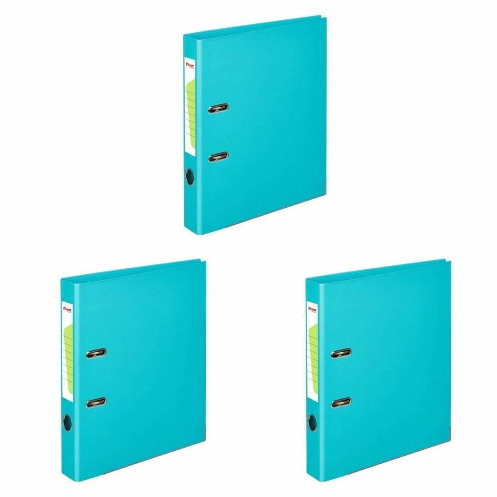 Комус Папка-регистратор, Стандарт, 50 мм, бирюзовая - 3 шт