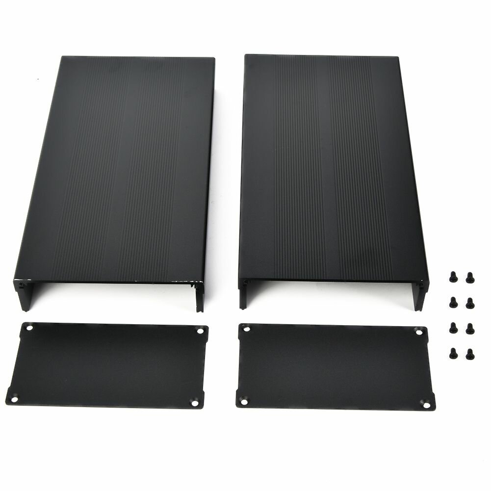 Корпус для электронных устройств из алюминиевого сплава, 55 x 106 x 200 мм, песочно-черный, самодельный защитный чехол для электроники