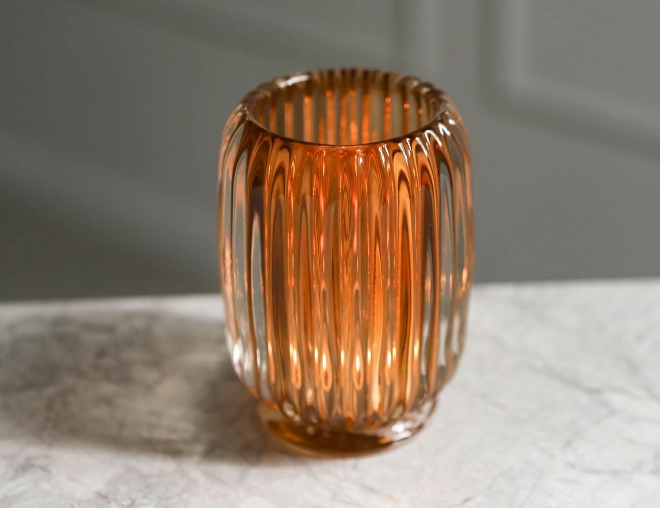 Стеклянный подсвечник белецца сэмпличе, каштановый, 12 см, EDG 105856-95-3