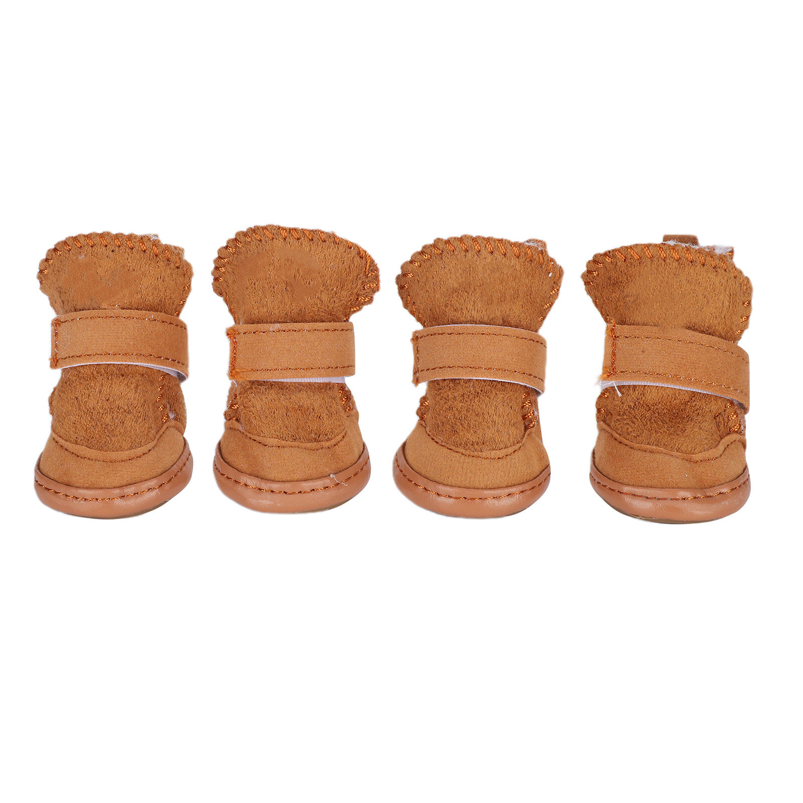 Зимние теплые сапоги для собак, противоскользящая обувь для домашних животных, защита лап с ремешком на липучке (хаки № 2)