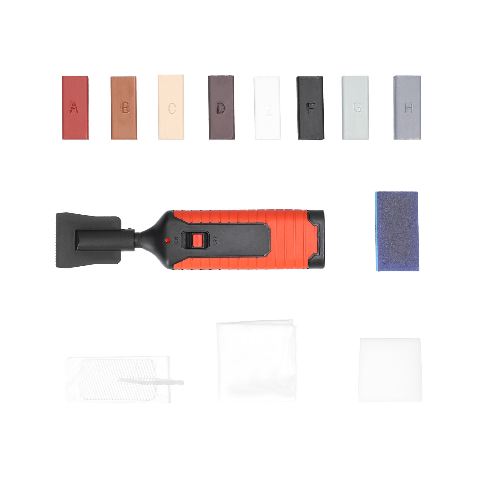 Многофункциональный набор инструментов для ремонта керамической плитки, подходящий для домашнего использования. Удобен, экономит время и силы. Инструмент для устранения царапин и заполнения трещин на поверхности плитки.