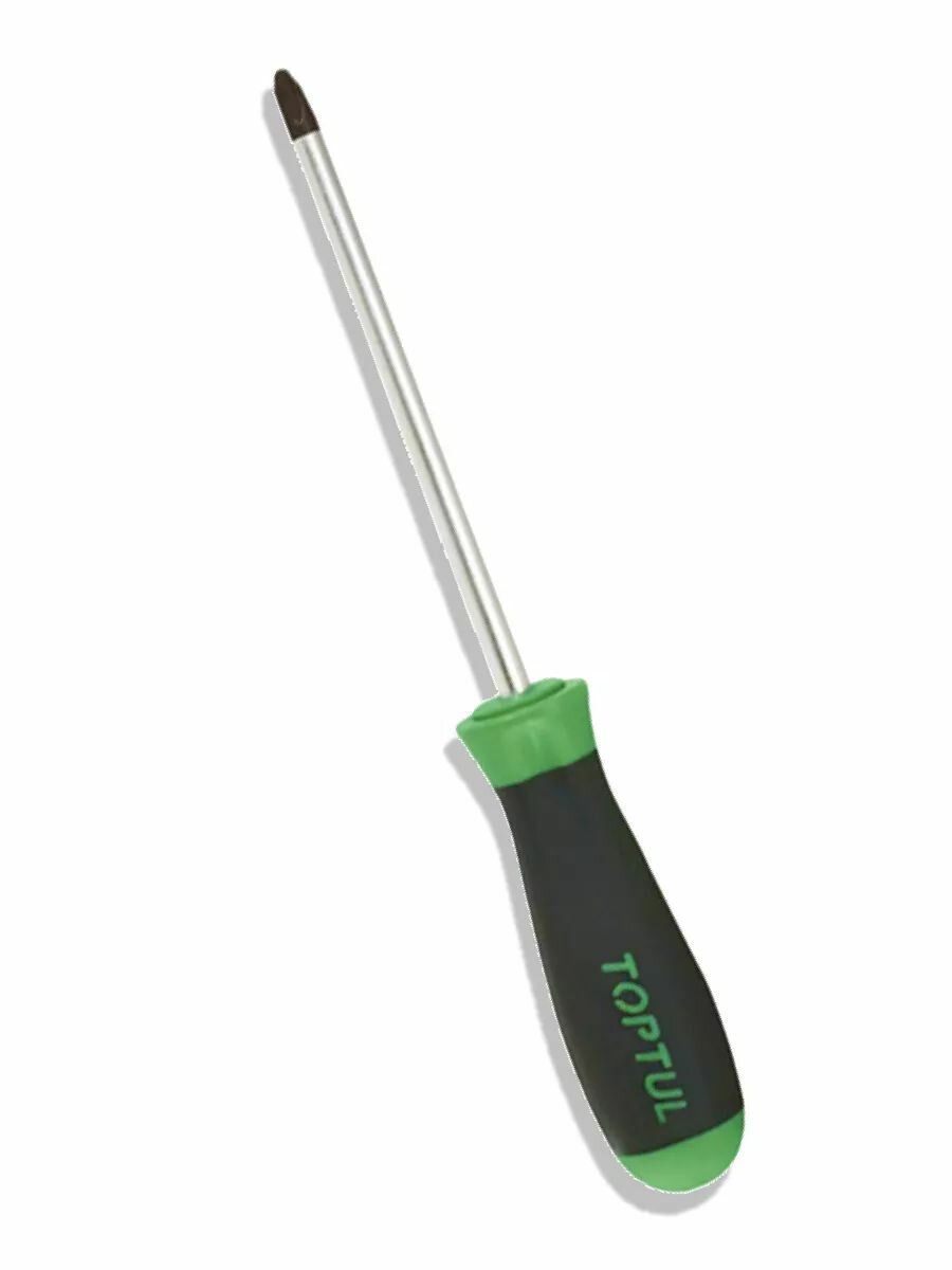 Отвертка крестовая PH 1 для саморезов, шурупов, болтов, винтов, шуруповерта с магнитным наконечником обычная длина 185 мм FBAB0108 TOPTUL