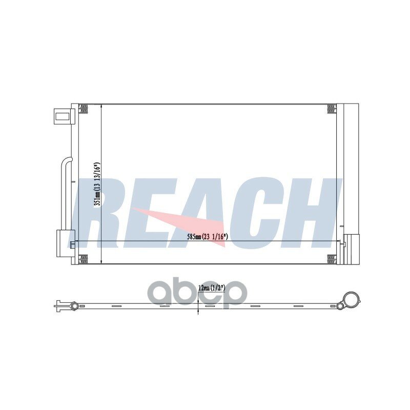 Радиатор кондиционера ALFA-ROMEO GIULIETTA 1.4 16V TURBO, 2010- REACH арт. 1300754PD