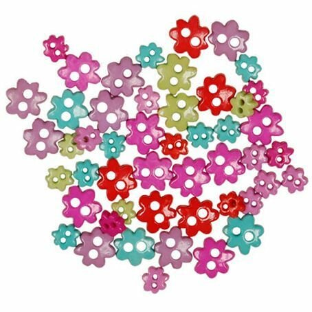 Пуговицы BLUMENTHAL LANSING "Favorite Findings", Цветочки, мини, микс цветов, 49 шт