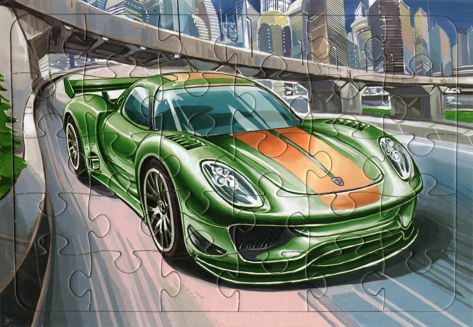 Пазл Аделаида "Легковой автомобиль Порше", 30 элементов