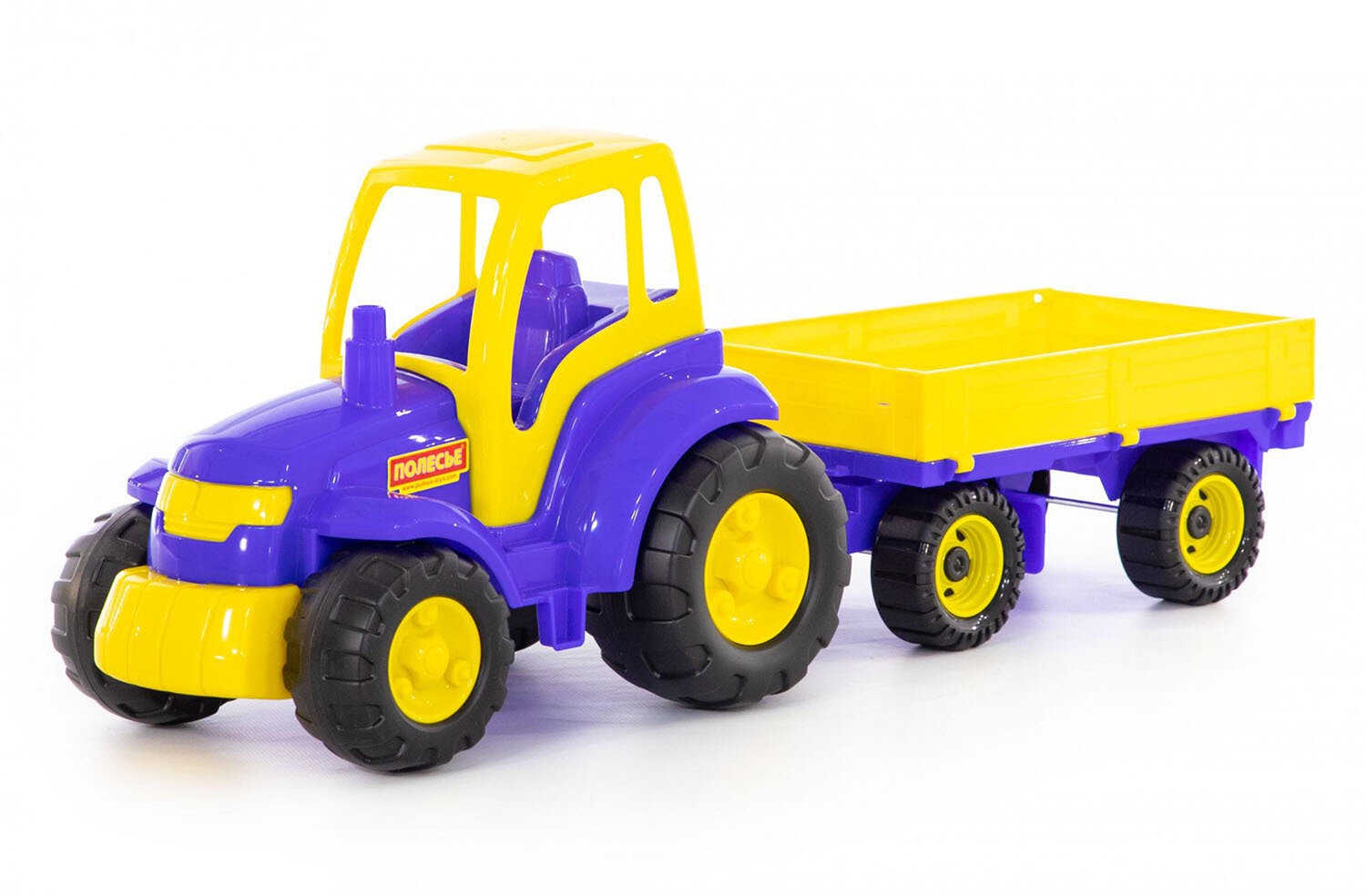 Трактор Полесье "Чемпион" с прицепом, в сеточке (551)