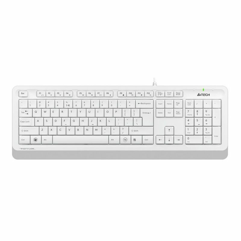 Клавиатура A4Tech "Fstyler", мембранная, проводная (FK10 WHITE)