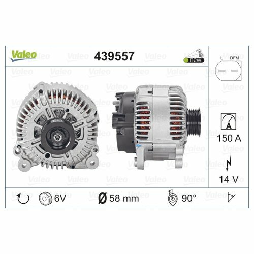 Генератор Valeo 439557 для Audi A4