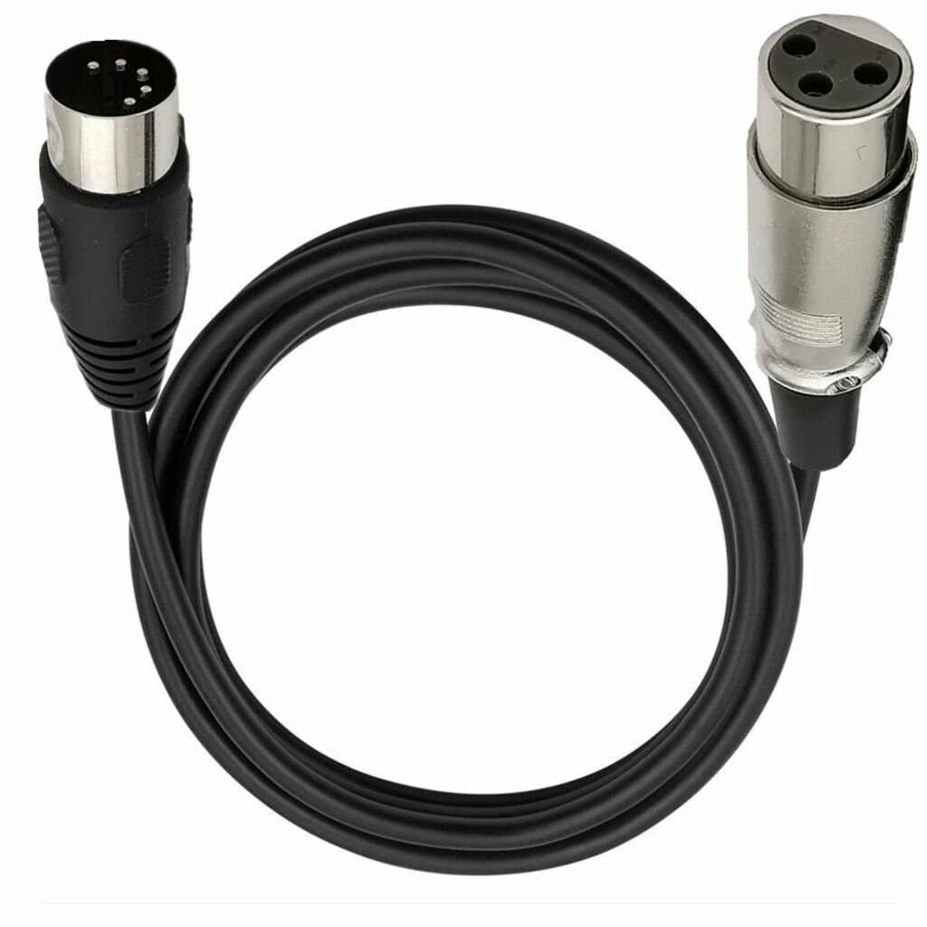 Кабель, Большой DIN 5Pin на XLR разъем для аудио - 1.5m - мужской к женскому