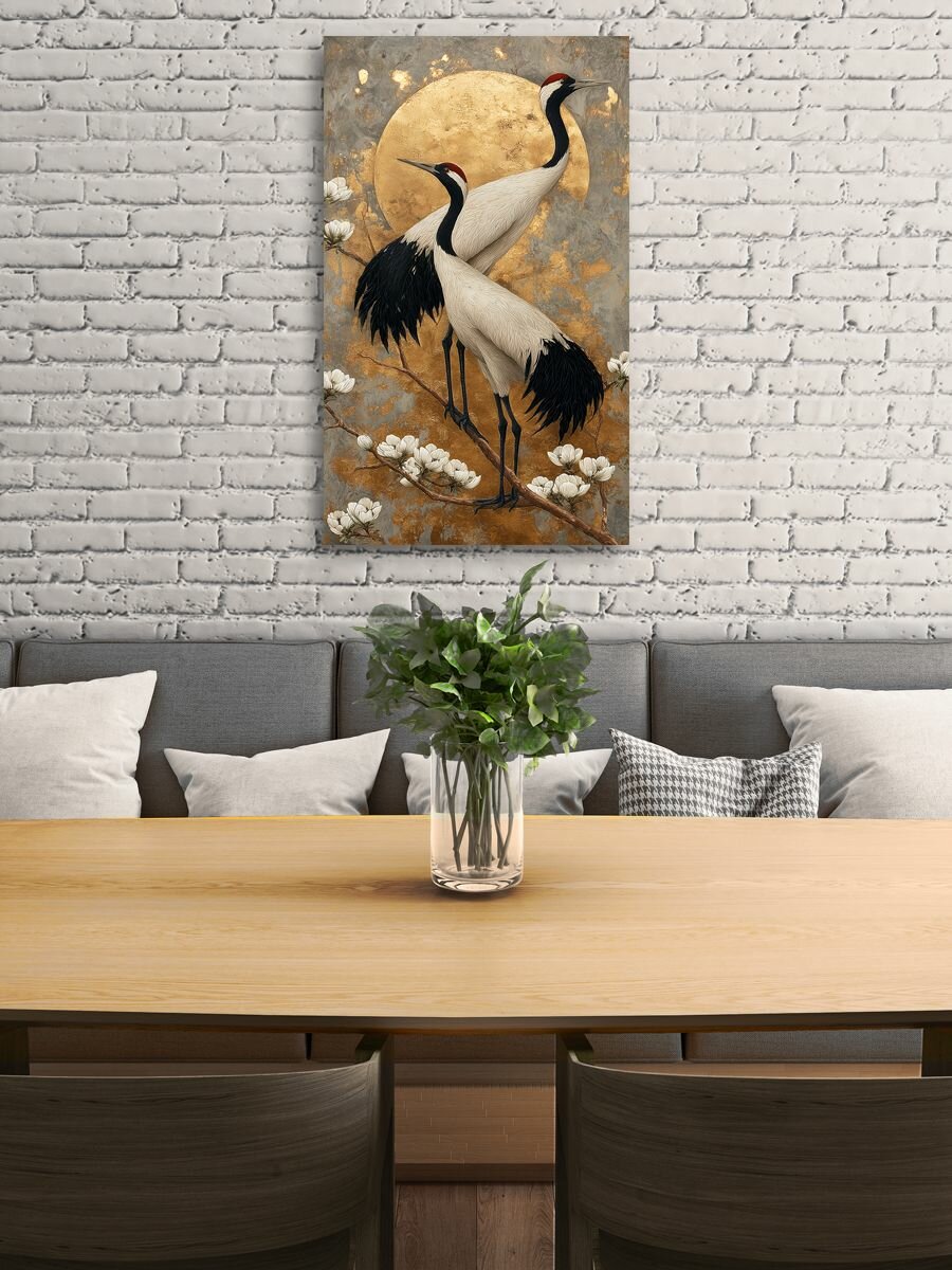 Картина на холсте LOFTime 60х100 Два журавля КБ-1726-60100