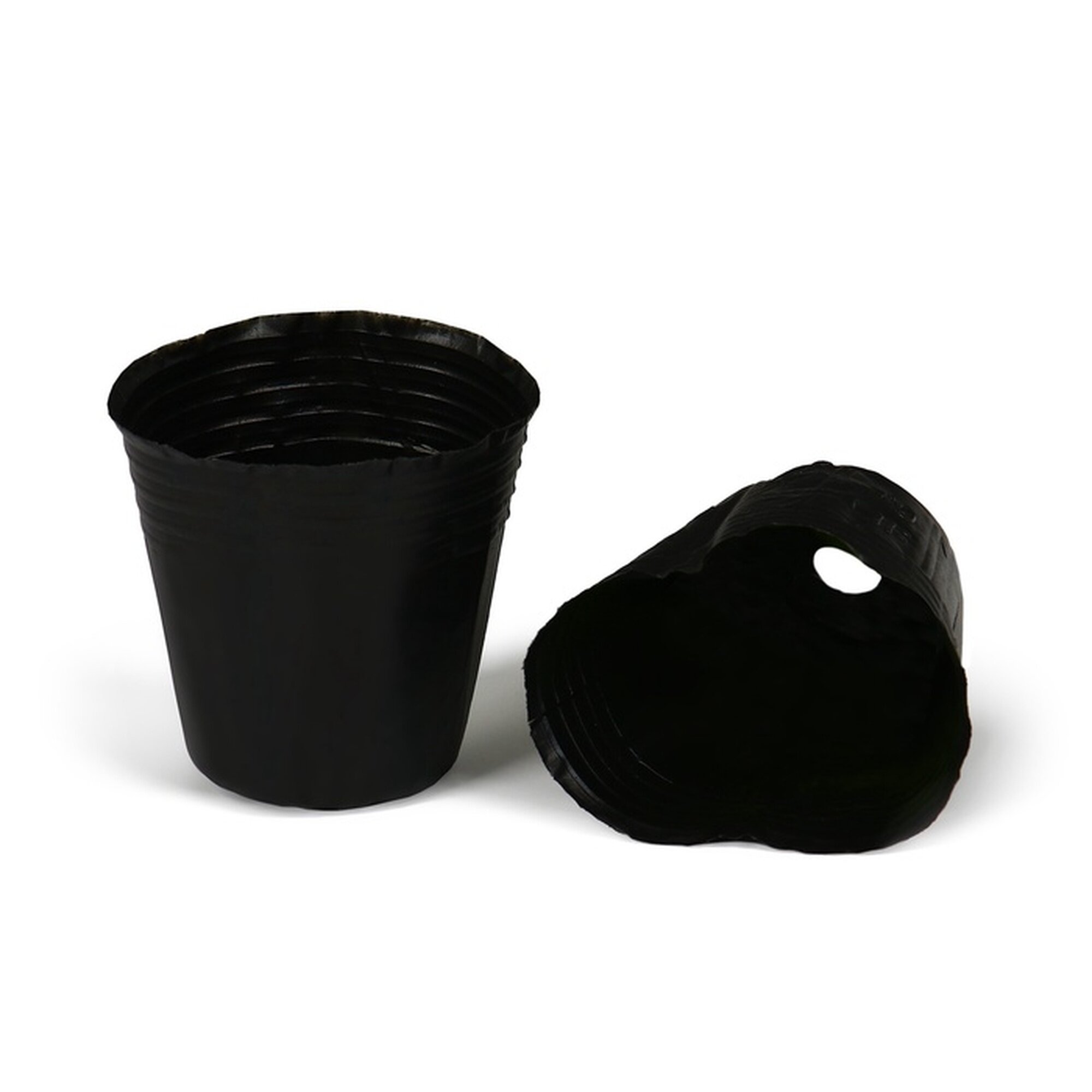 Пакет для рассады, 70 мл, d=5 см, h=6 см, полиэтилен, толщина 50 мкм, чёрный, Greengo