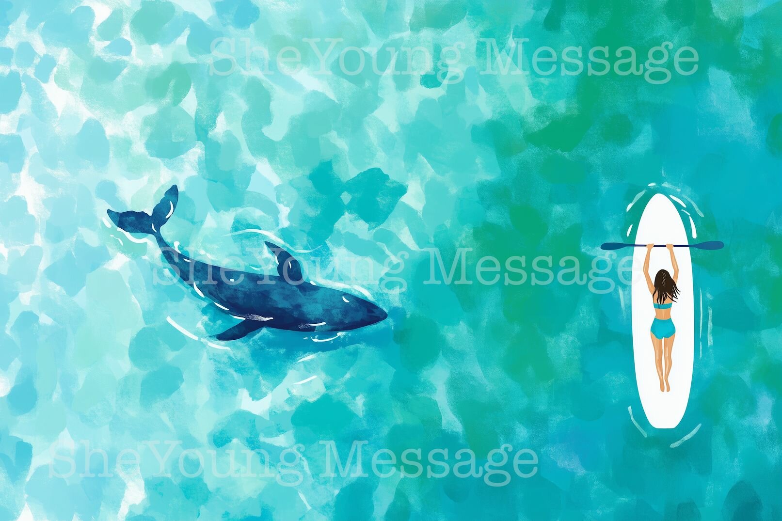 Открытка "Море внутри", 10 x 15, 3 шт в наборе, крафт - конверт