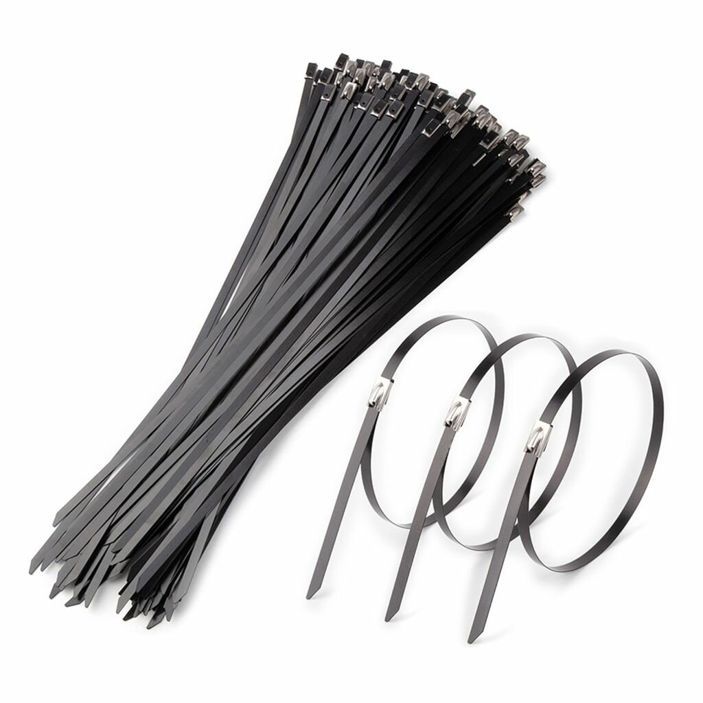 Модернизированные 100шт металлических креплений из 304 стяжек из нержавеющей стали для тяжелых условий эксплуатации