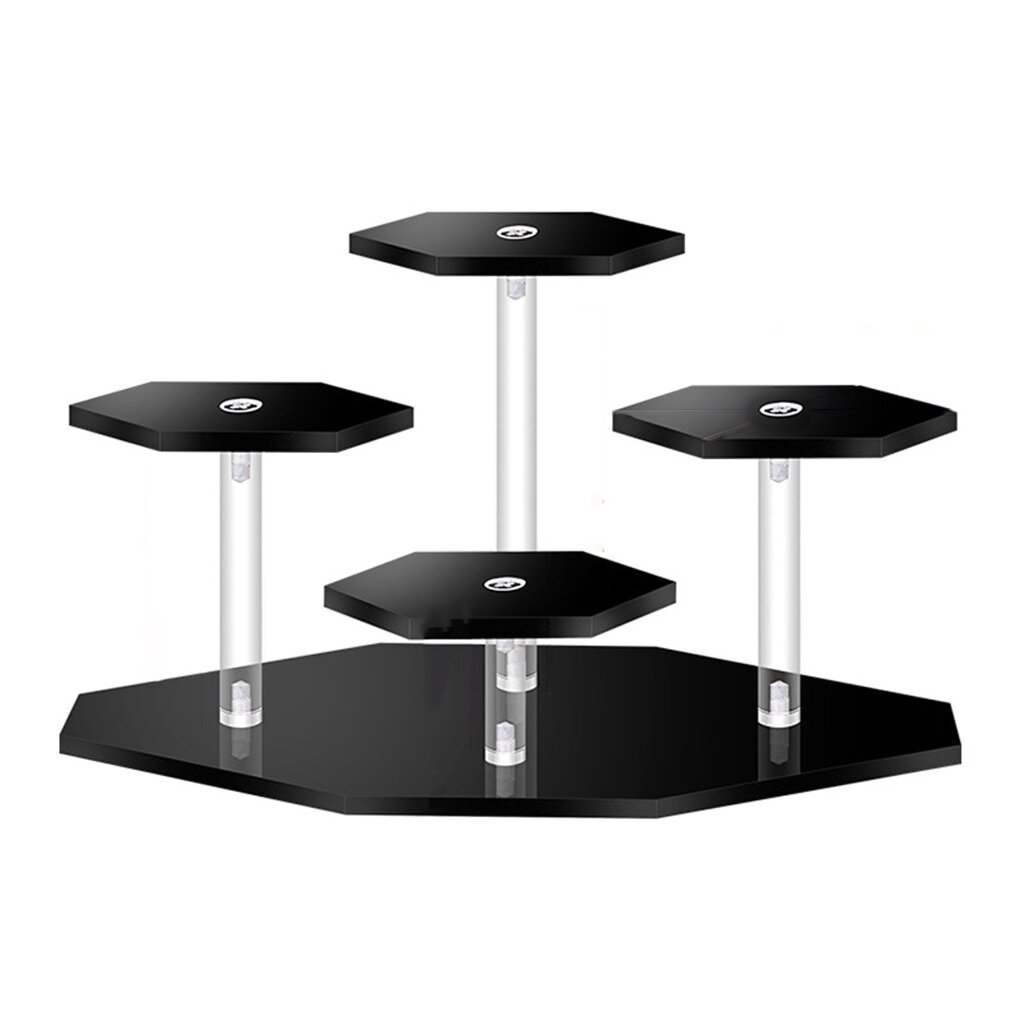 Организатор шестиугольной акриловой витрины для демонстрации миниатюрных моделей и драгоценных камней