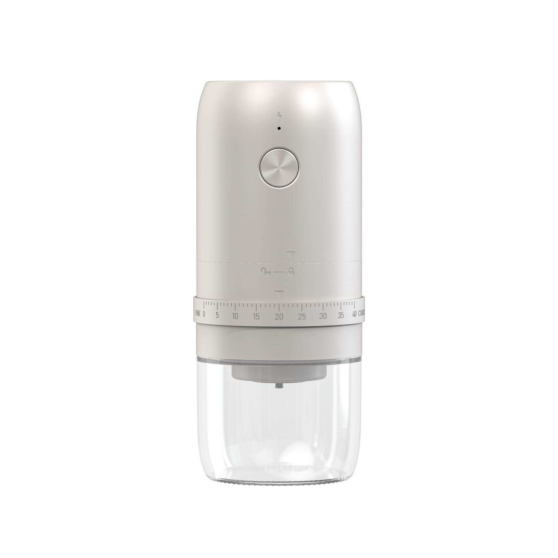 Электрическая кофемолка с USB-зарядкой, регулируемый помол, 25W, 25g бункер, ABS пластик (черный) — набор для дома и кафе,0.56,18.6, белый, черный, белый, SKU00282