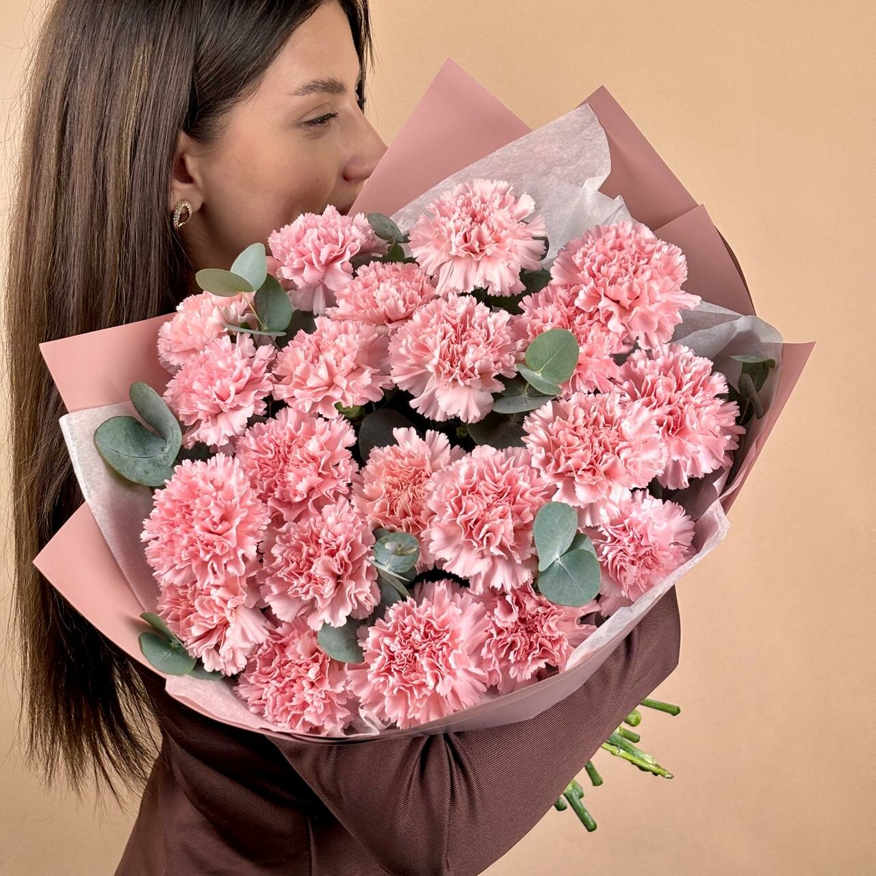 Букет из нежных гвоздик #866