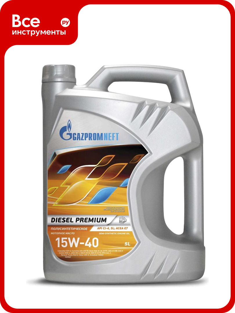 Масло Diesel Premium 15W40 5л Gazpromneft 2389907493