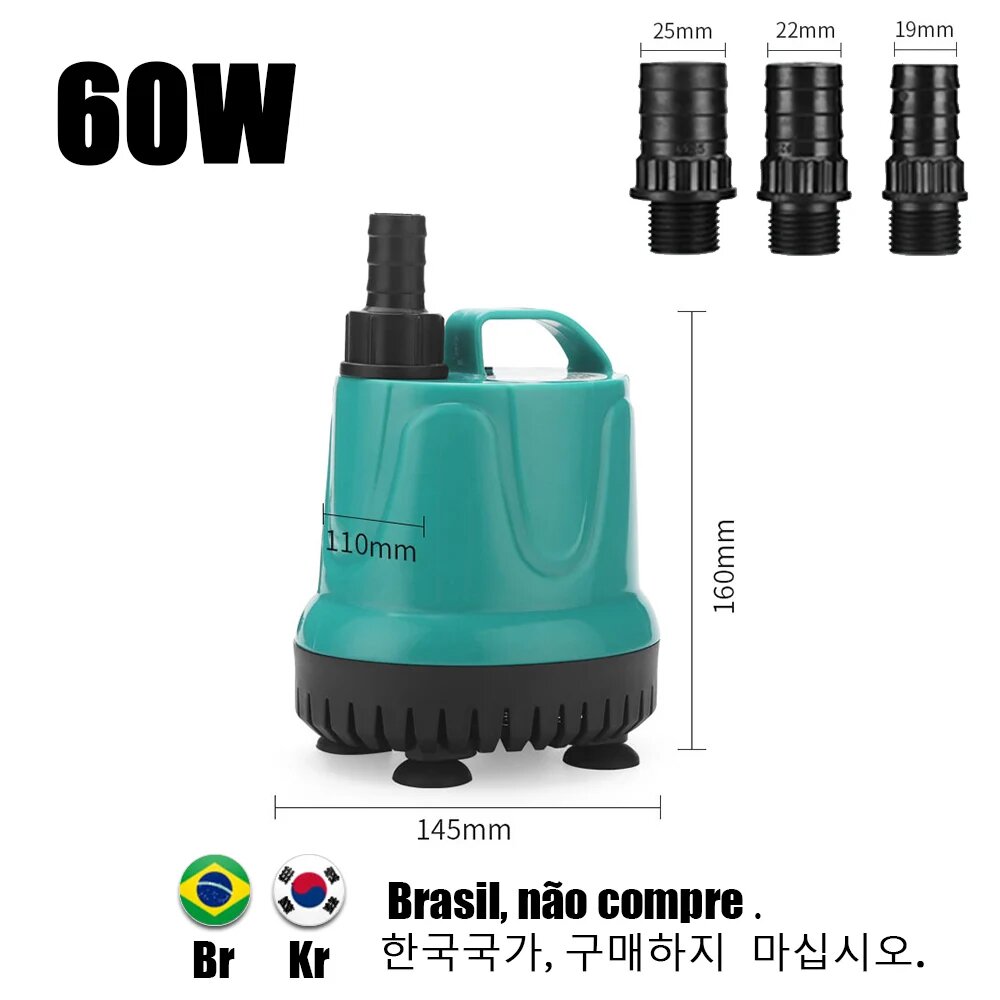 Погружной насос для аквариума 60W, 220V, 2500LH