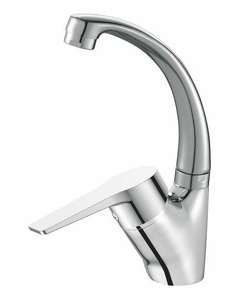 Смеситель для раковины на кухню или ванну. Кран для воды настенный с высоким изливом для мойки. Сантехника VIKO V-6731 хром