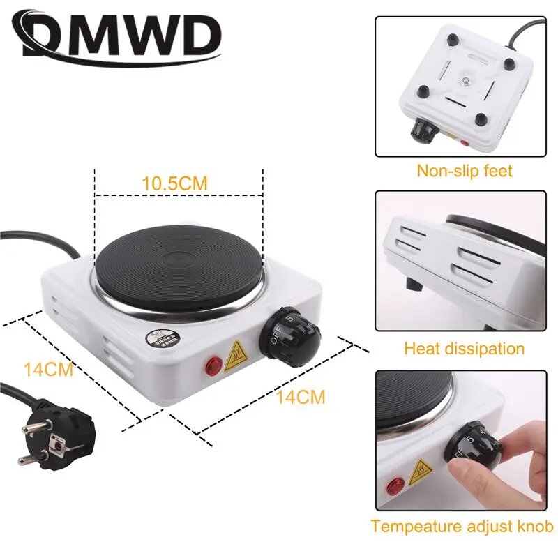 DMWD мини электроплита 110V 500W White 110V