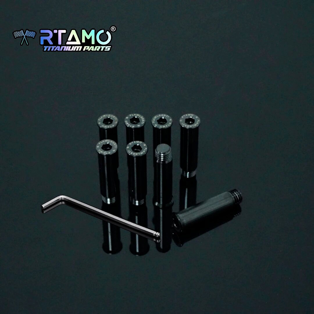 RTAMO Титановые болты для роликовых коньков Черный, Black (8pcs)