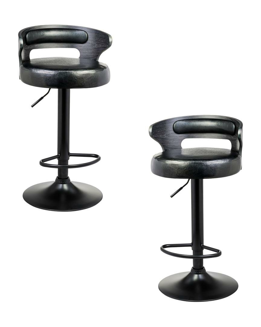 Стул барный DOBRIN Набор 2 шт Стул барный DOBRIN FRED BLACK, чёрное дерево, чёрный арт. LMZ-1018-N_B-M_EL-black