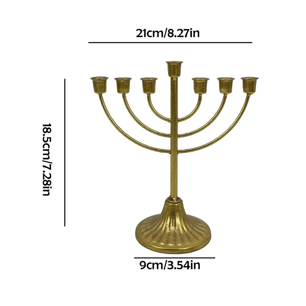 Металлический винтажный подсвечник Hanukkah Menorah 7/9