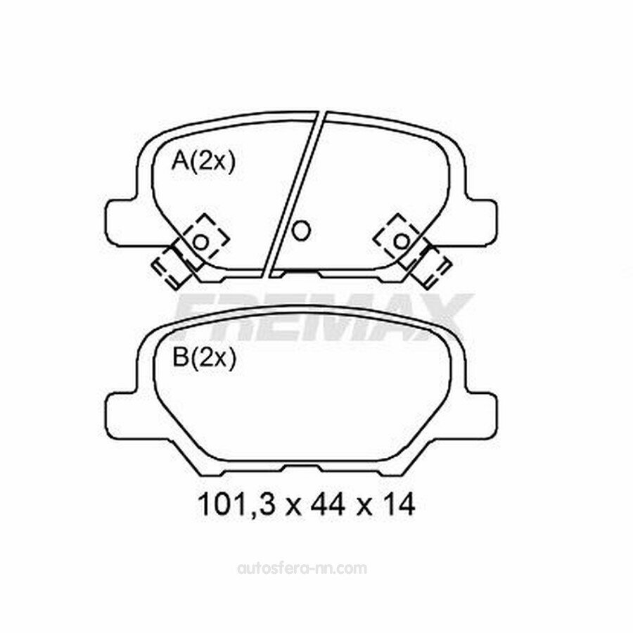 FREMAX FBP2612 колодки дисковые задние!\ Mazda 6, Mitsubishi Outlander 2.0/2.4i 12>