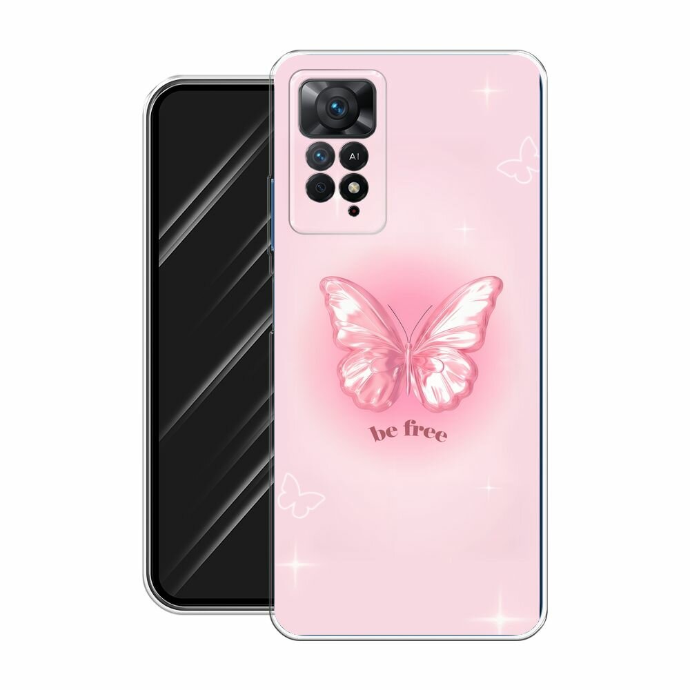 Чехол на Xiaomi Redmi Note 11E Pro / Сяоми Редми Нот 11E Pro Про с принтом "Be free butterfly 1" — фото 1