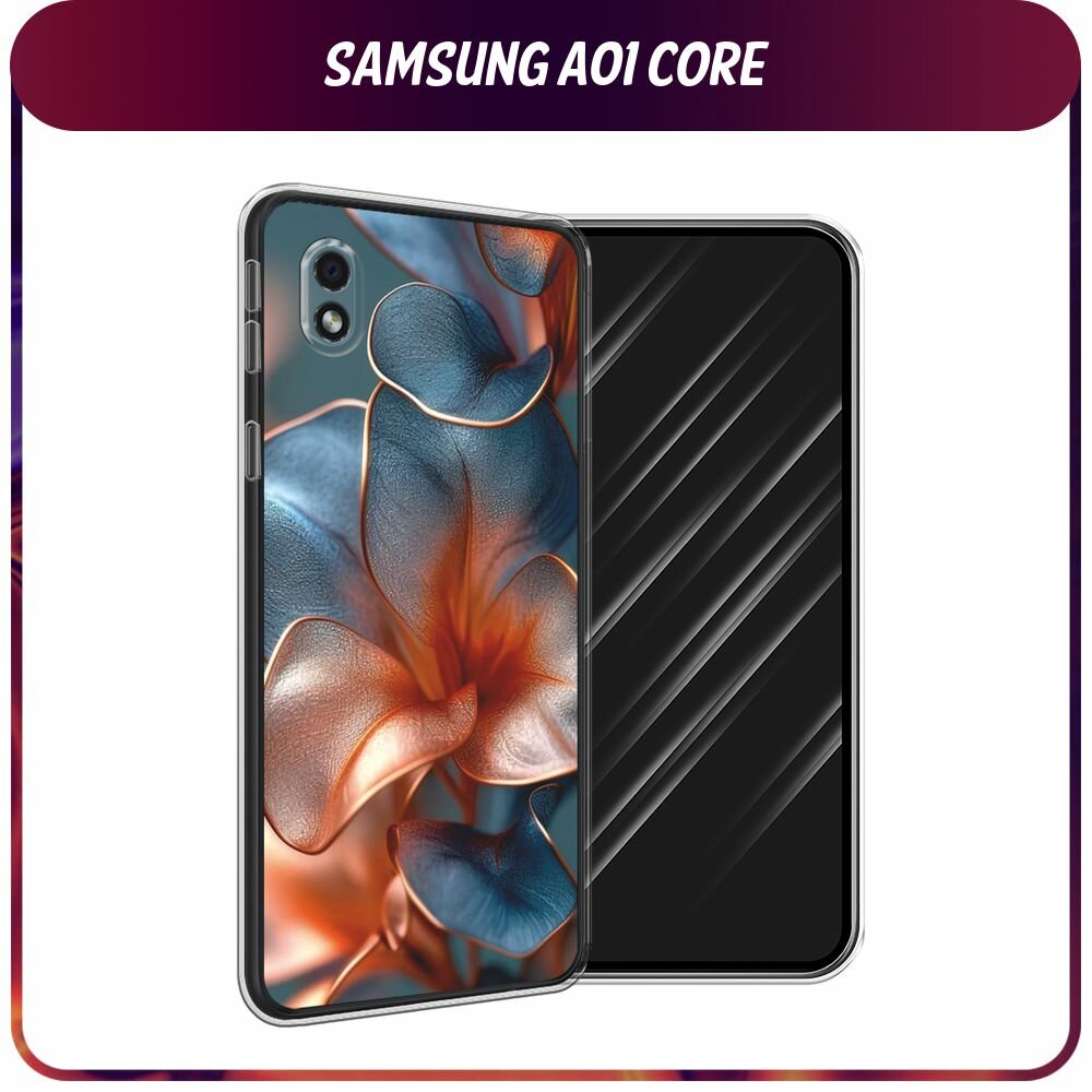 Чехол на Samsung Galaxy A01 Core / Самсунг Галакси А01 Core с принтом "Жемчужные цветы"
