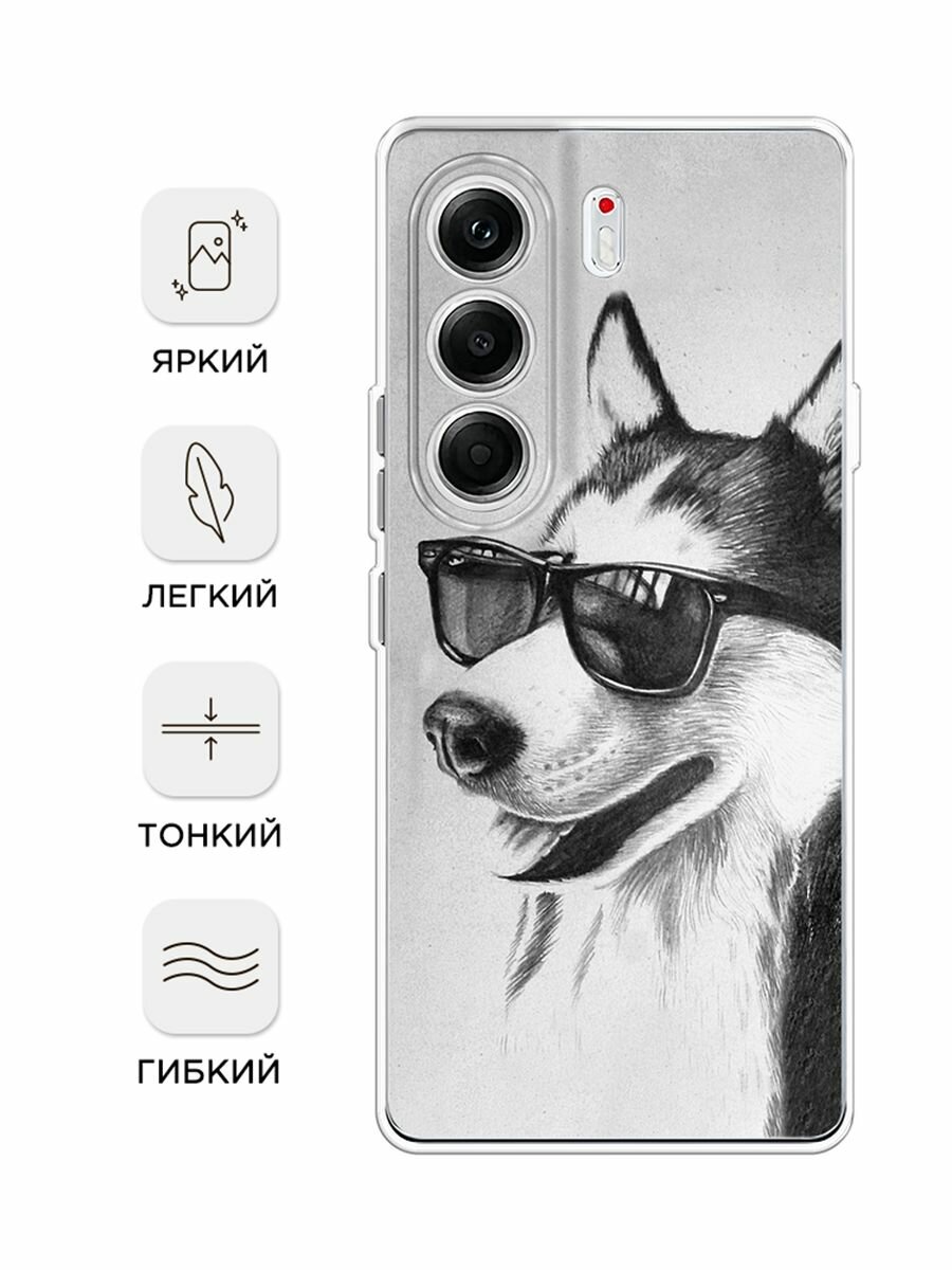Чехол на Tecno Camon 40 Pro / Текно Камон 40 Про с принтом "Крутой Хаске" — фото 1
