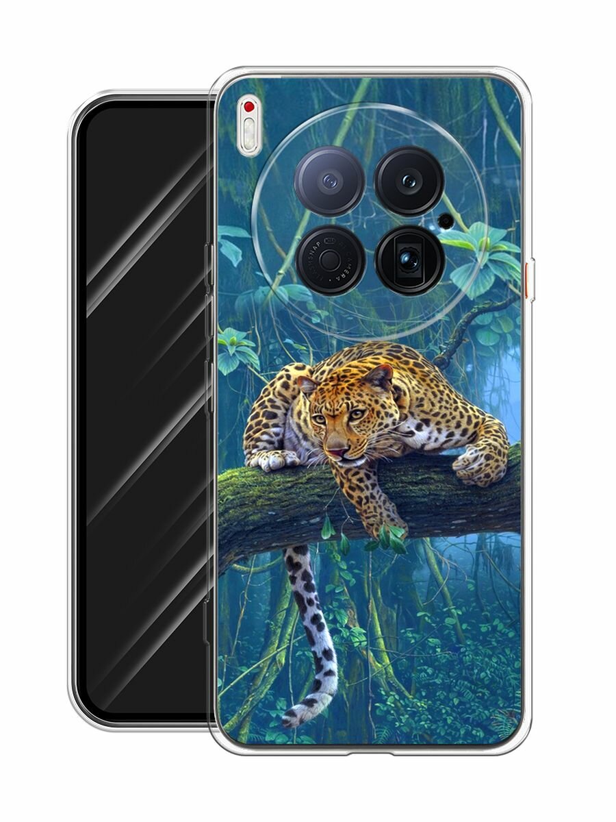 Чехол на Tecno Camon 40 Premier / Текно Камон 40 Премьер с принтом "Леопард охотник" — фото 1